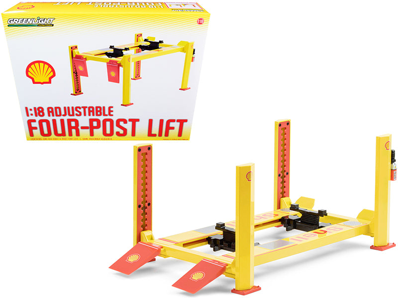 Adjustable Four Post Lift Shell Oil #2 for 1/18 Scale Diecast Model ...