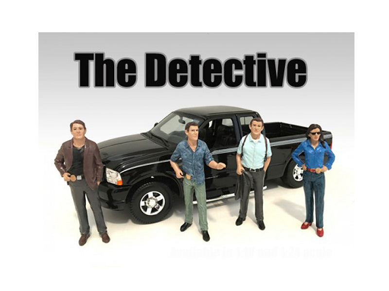 The Detectives 4 Piece Figure Set For 1:18 Scale Models by American ...