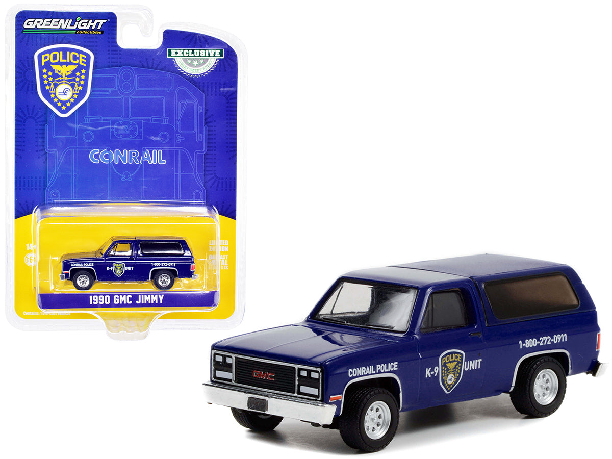 1990 GMC Jimmy Police Vehicle Dark Blue Conrail Police K-9 Unit Hobby ...
