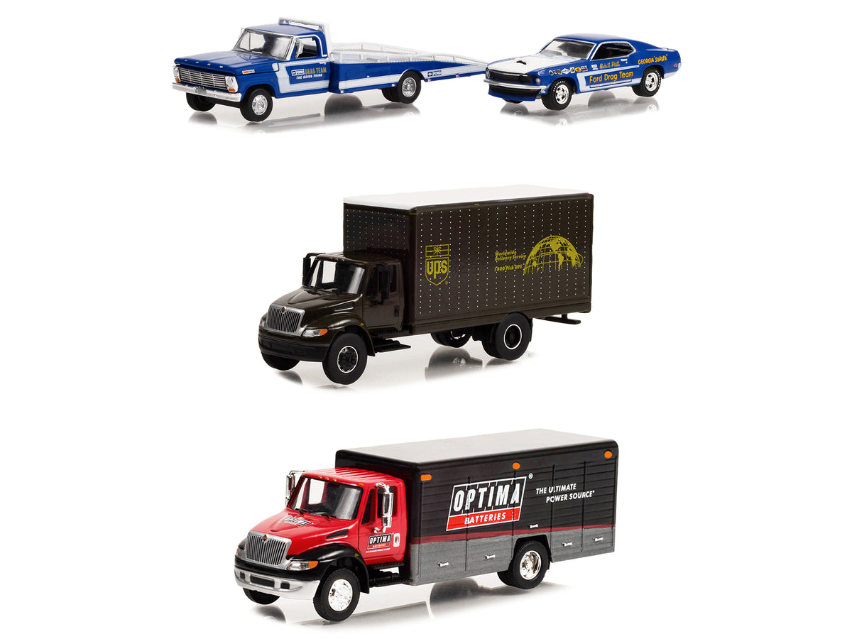 Heavy Duty H.D. Trucks Set of 3 pieces Series 24 1/64 Diecast Models ...