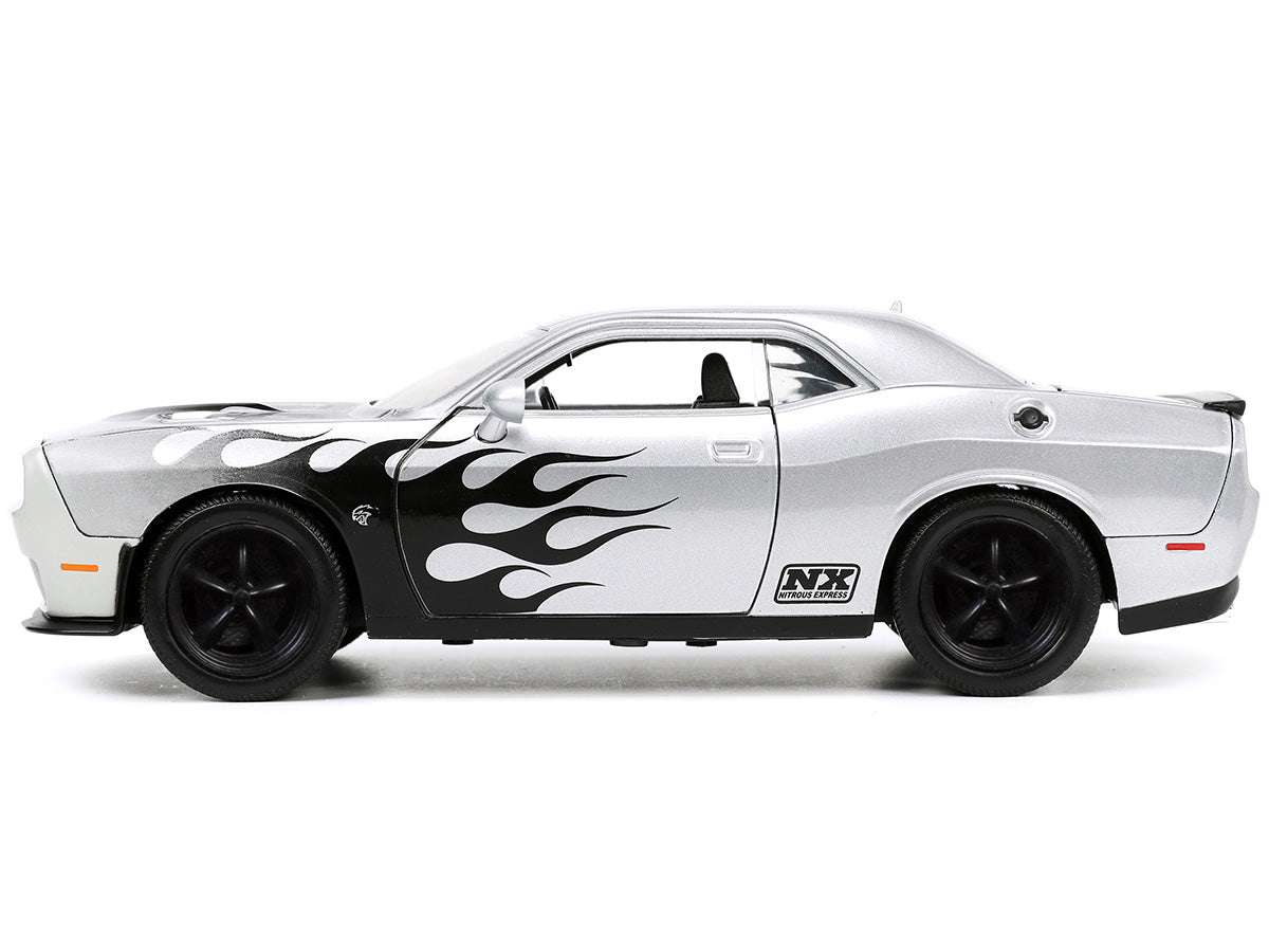2015 Dodge Challenger SRT Hellcat Silver Metallic with Flames Nitrous ...