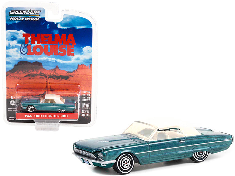 1966 Ford Thunderbird Convertible (Top-Up) Blue Metallic with White Top ...