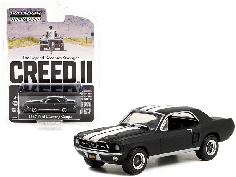 1967 Ford Mustang Coupe (Adonis Creed’s) Matt Black with White Stripes ...