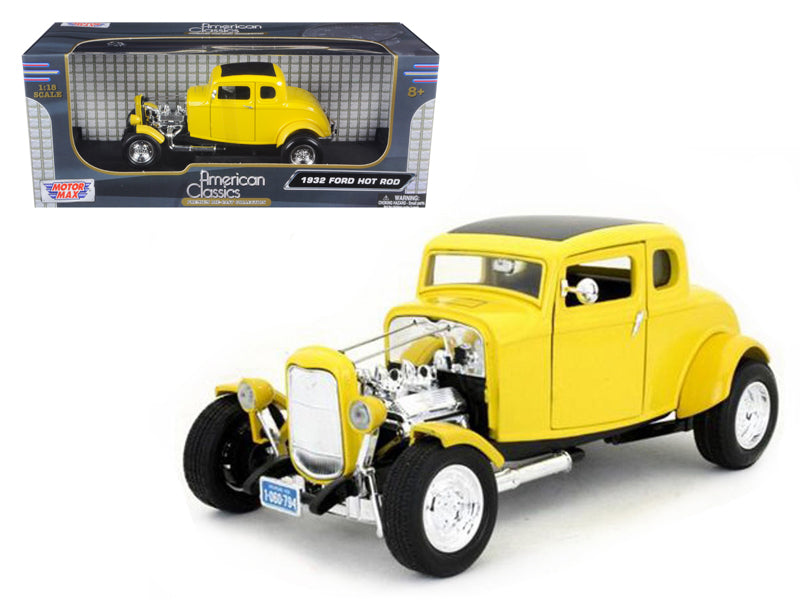 1932 Ford 5-Window Coupe Hot Rod Yellow American Classics Series 1/18 ...