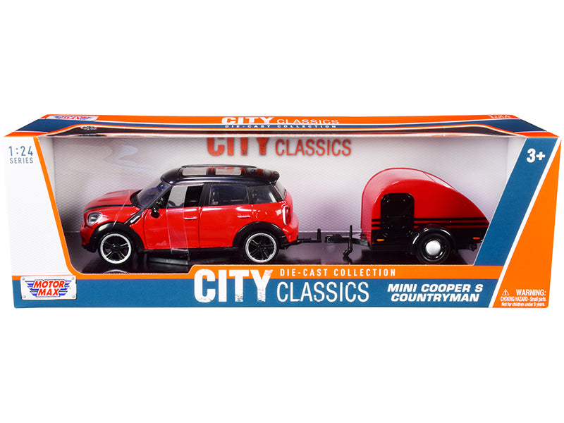 Mini Cooper S Countryman with Travel Trailer Red and Black City ...