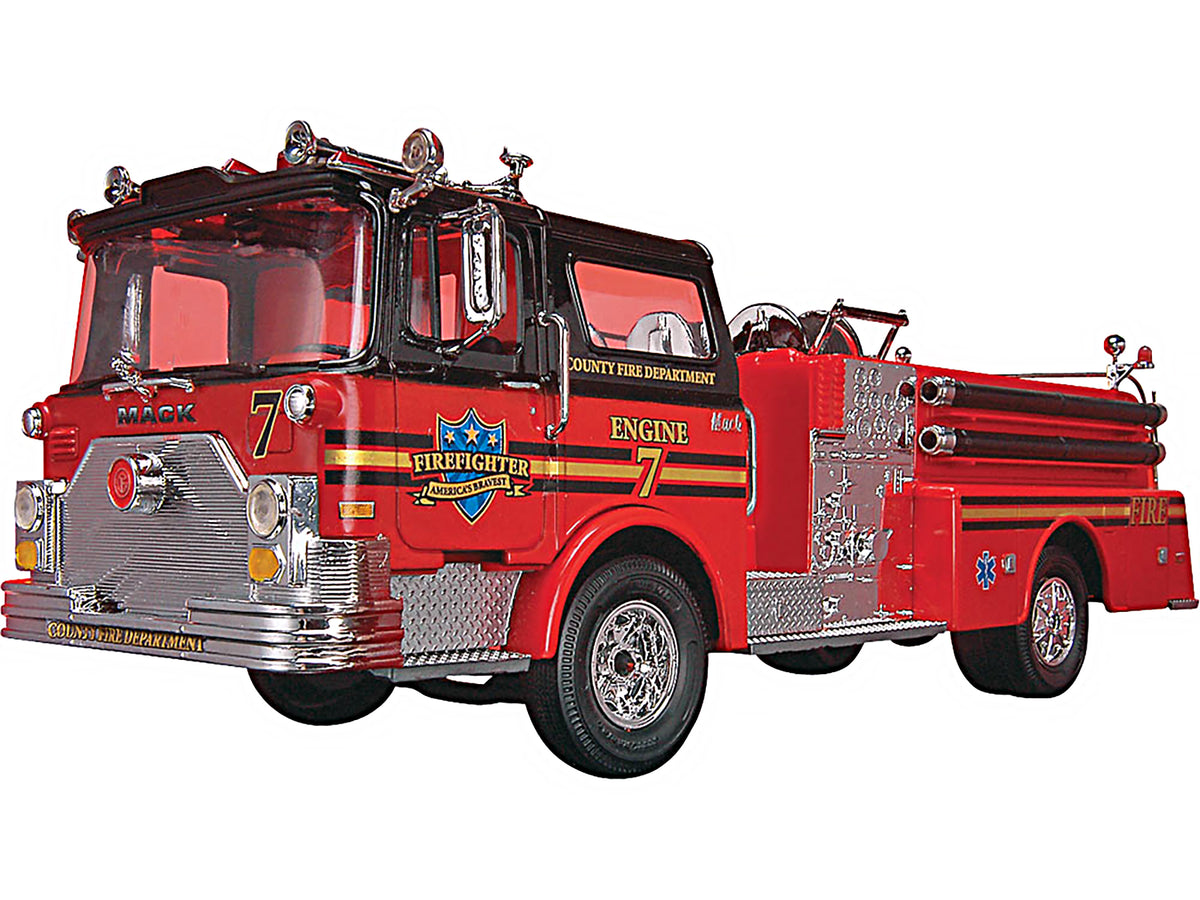 Level 2 Snap Tite Max Model Kit Mack Fire Pumper Truck 1/32 Scale Model ...