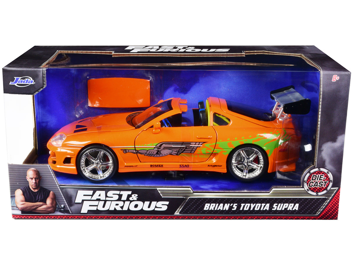 Brian’s Toyota Supra Orange with Graphics Fast & Furious Movie 1/24 ...