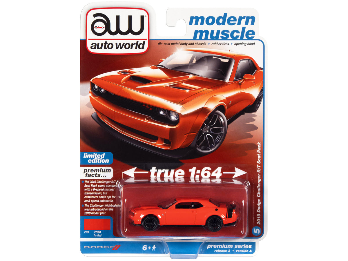 2019 Dodge Challenger R/T Scat Pack Tor Red with Black Tail Stripe ...