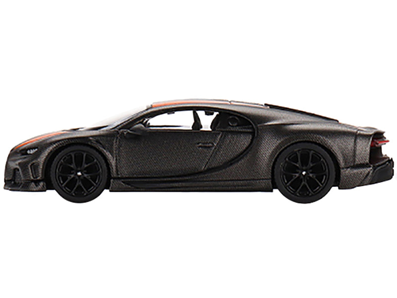 Bugatti Chiron Super Sport 300+ Carbon Gray with Orange Stripes World ...