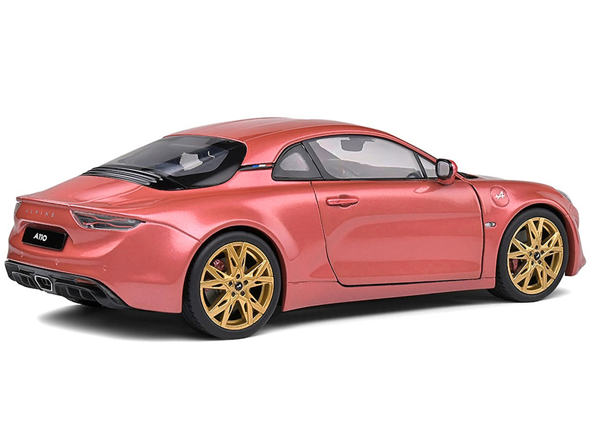 2021 Alpine A110 Rose Bruyere Pink Metallic with Gold Wheels 1/18 ...