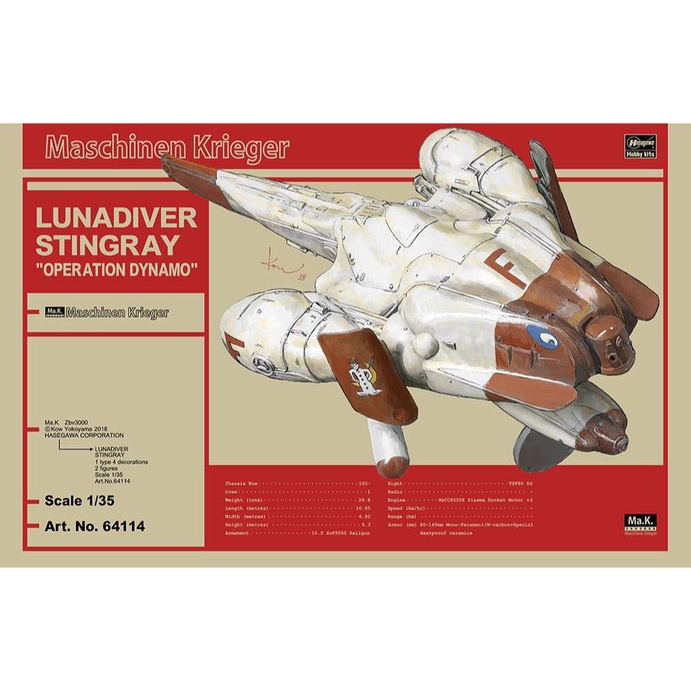 Hasegawa 64114 1/35 Lunadiver Stingray Operation Dynamo Maschinen ...